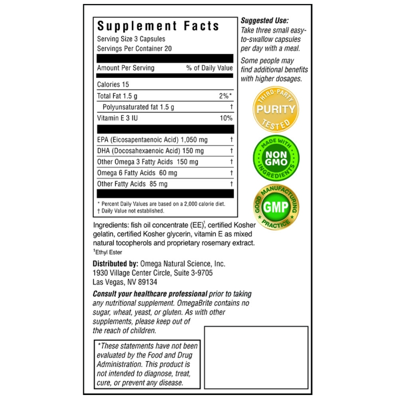 OmegaBrite 7010MD | High-EPA Omega-3 for Brain Health & Mood